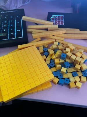 Base Ten Blocks Yellow Math Manipulatives Plastic Block | eBay