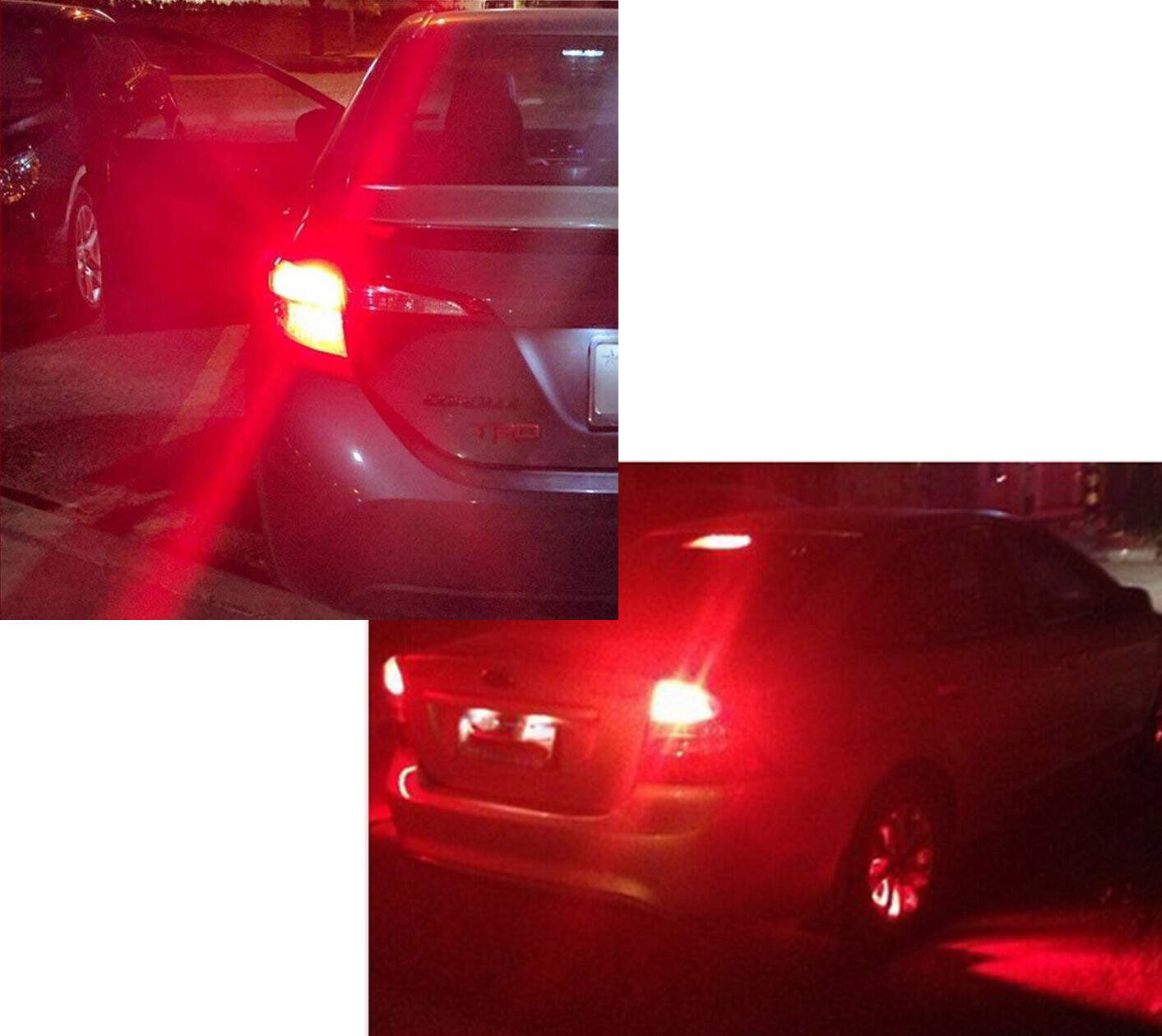 7443 LED Strobe Flashing Blinking Brake Tail Light Parking Safety ...