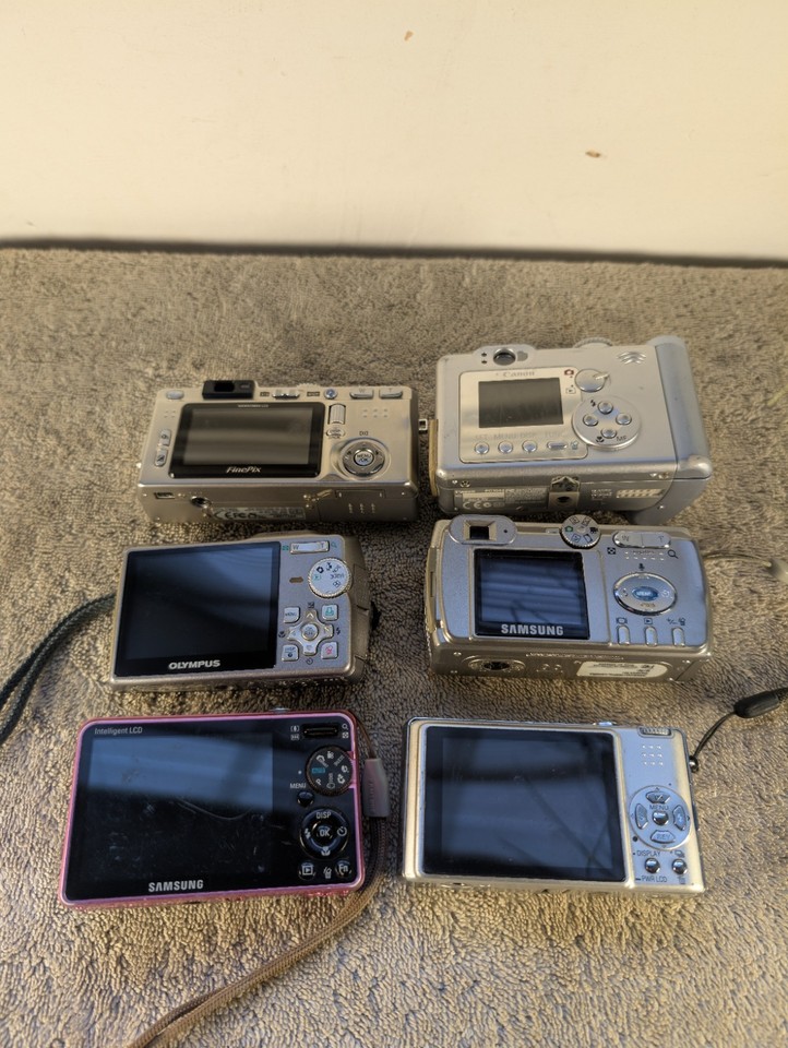 Assorted Digital Compact Cameras Inc Panasonic & Olympus & Samsung Job ...