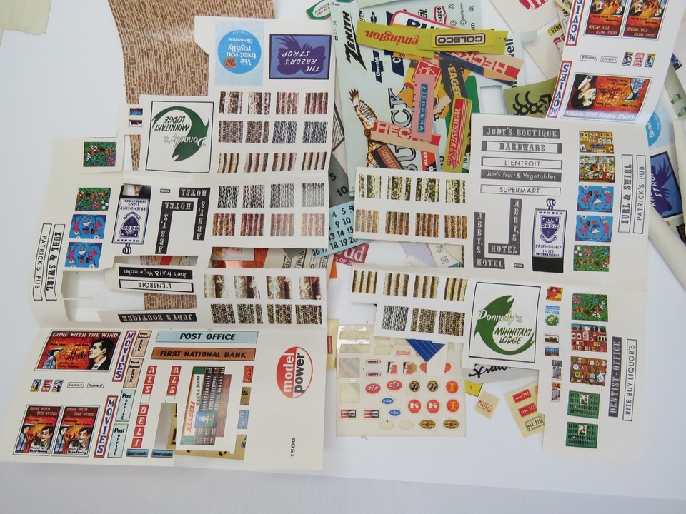 Lot of N Scale Sign Decals, Labels & Clip Art-Model Railroad Layout ...