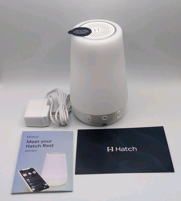 Hatch Rest 2nd Gen Baby Sound Machine Night Light Sleep Assistant Open ...