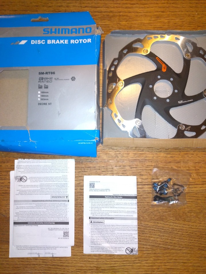 Shimano DEORE XT Bicycle Disc Brake Rotor, ICE Technologies SM-RT86 ...