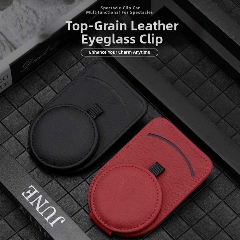 Compact Car Visor Eyeglass Holder with Clip Multifunctional Storage ...