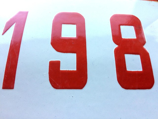 ANTIQUE VINTAGE ENAMEL SIGN HOUSE NUMBER 198 RED DOOR GATE STREET SIGN ...