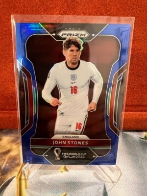 2022 Panini Prizm FIFA World Cup Qatar John Stones Blue Prizm SP /299 ...