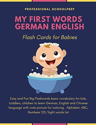 MY FIRST WORDS GERMAN ENGLISH FLASH CARDS FOR BABIES: EASY By Summer ...