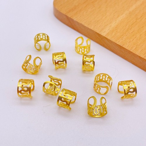 50pcs Wave Decor Hair Clip Hair Buckle Hair Braiding Metal Cuffs ...