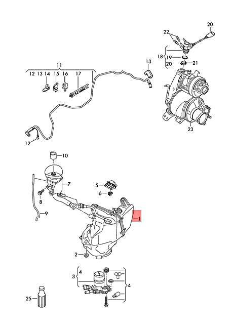 Genuine VW Caddy SAA SAB SAH SAJ Reduction Agent Tank Plus Heater ...