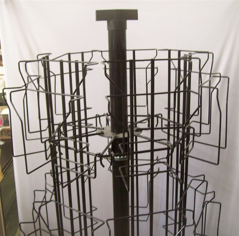 Store Display Fixtures 70 Pocket Floor Model Card Spinner Display Rack ...