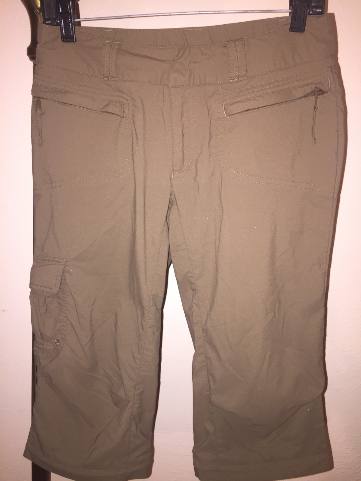 WOMEN'S TAN REI RENDEZVOUS CAPRIS TRAVEL HIKING EVERY DAY SZ 2 UPF 50 ...