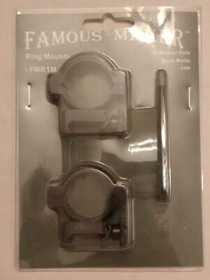 New Famous Maker 1" Weaver style low Scope Rings Matte Black | eBay