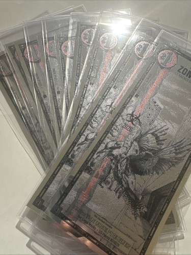 2027 1 Zombucks World Kookaburied Silver Note 1/1000 ounce .999 Silver ...