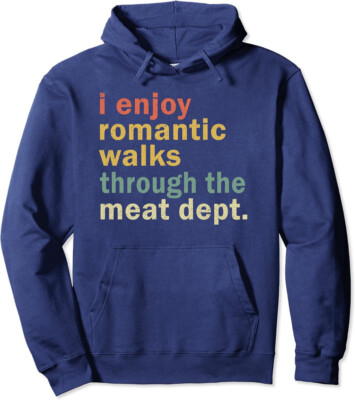 Funny BBQ Grill Romantic Walks Meat Dept Meat Smoking Unisex Hooded ...