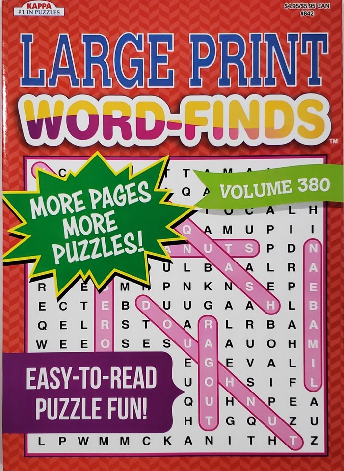 10 New Large Print Word-Finds Puzzle Books Kappa Games Vol # 380-426 ...