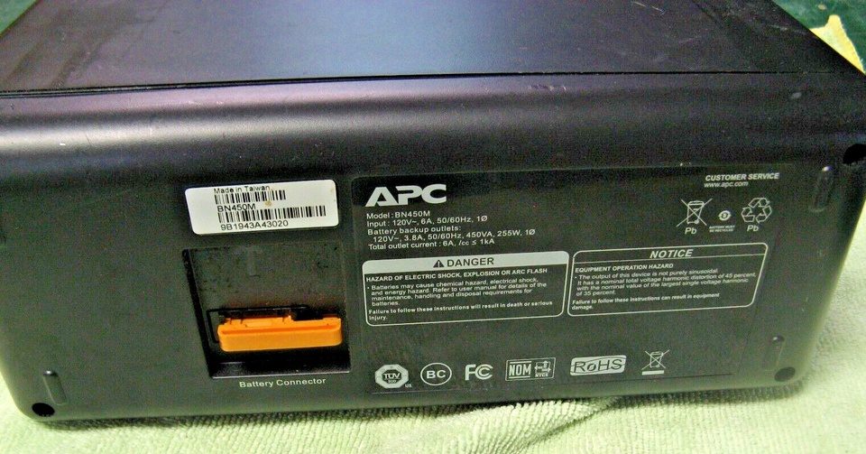 APC Back-UPS 450 VA Battery Back-Up Surge Protector | eBay