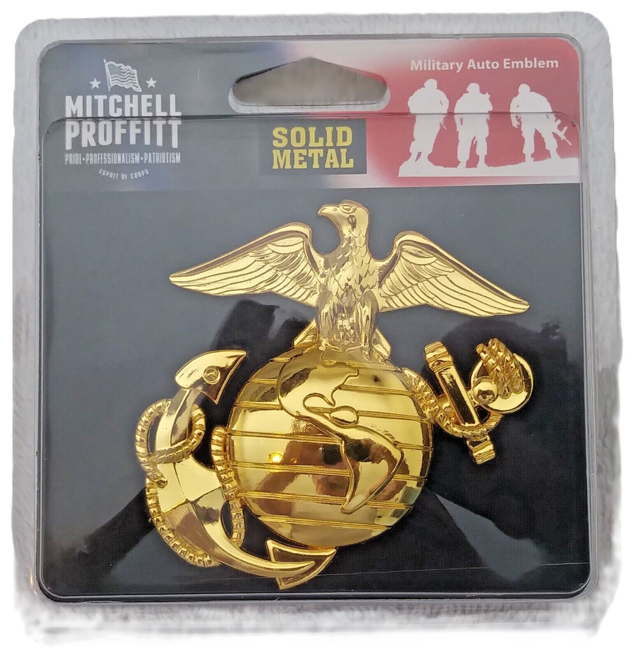 U.S. Marine Corps EGA Gold Metal Auto Emblem 3.25 X 3.25 in | eBay