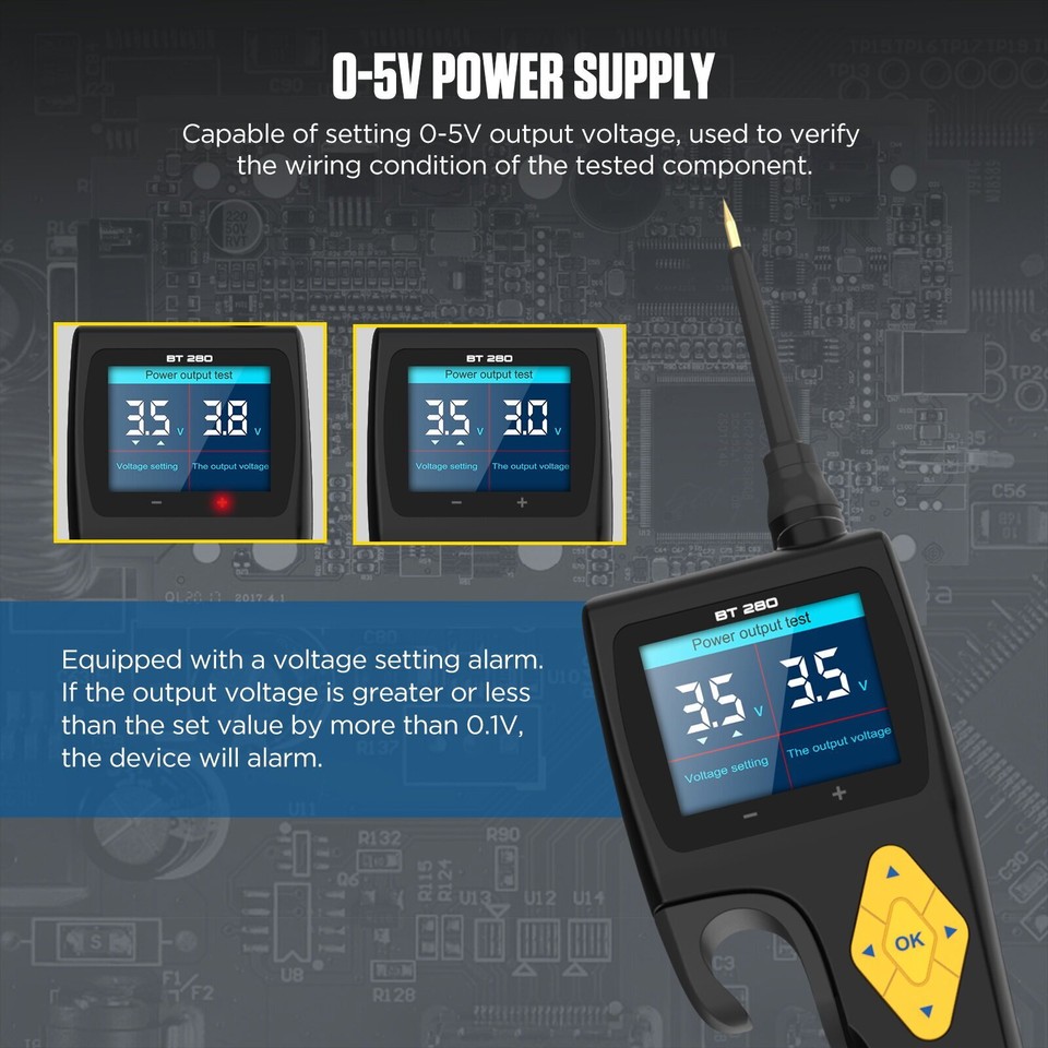 AUTOOL BT280 Car Electrical Circuit Tester Multimeter Oscilloscope ...