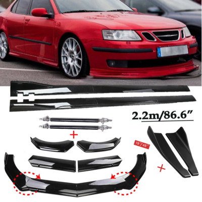 For Saab 9-3 9-5 Front Bumper Lip Spoiler Chin Splitter Glossy Black ...