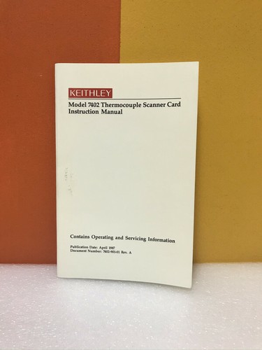 Keithley 7402-901-01 Model 7402 Thermocouple Scanner Card Instruction ...