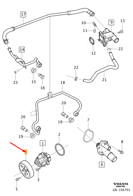 VOLVO V60 MK1 Water Pump Pulley 31338106 GENUINE for sale online | eBay