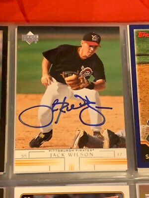 JACK WILSON AUTOGRAPHED SIGNED 2002 UPPER DECK CARD PIRATES COA | eBay