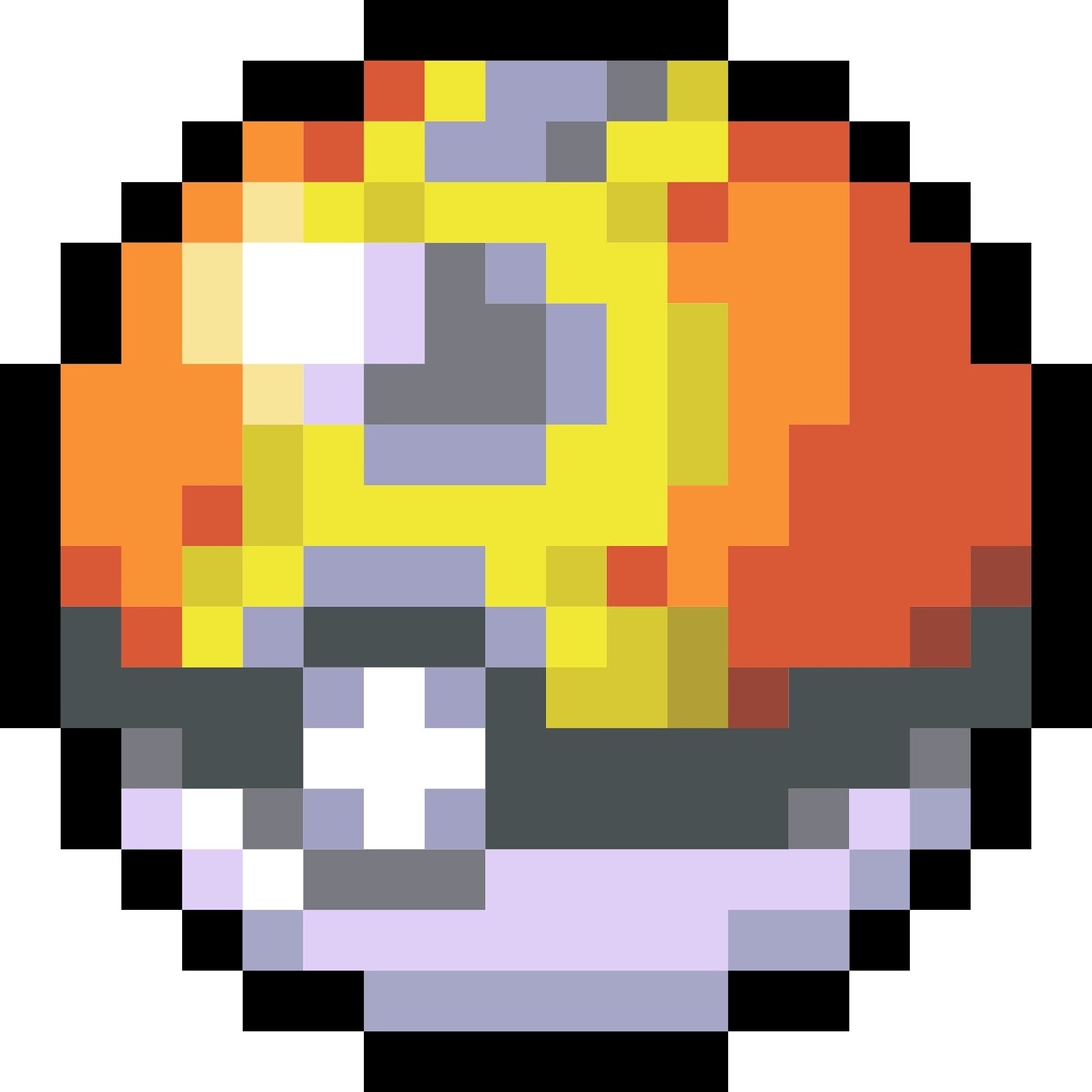 8 Bit Pokeball Minecraft