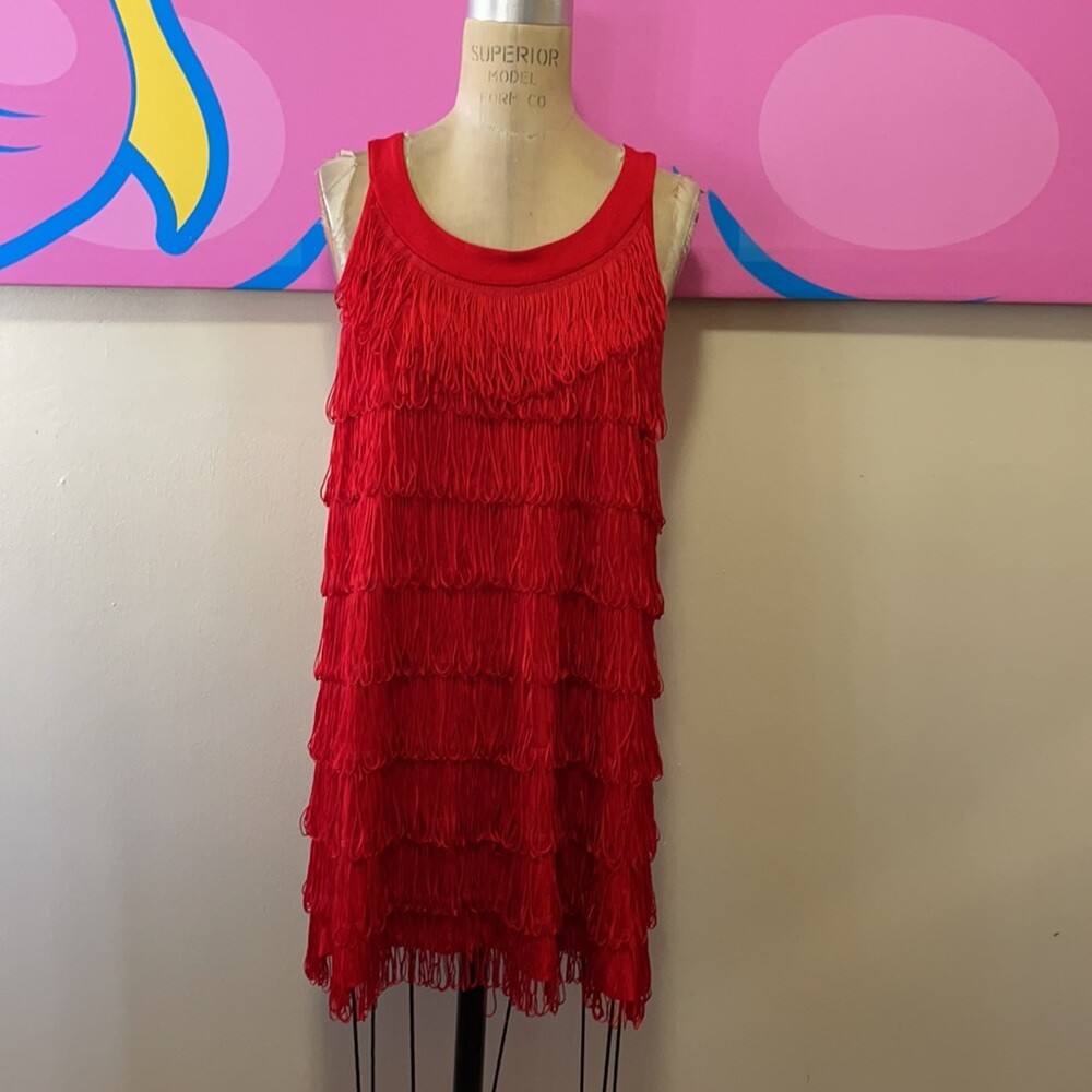 Fredericks of Hollywood Red Fringe Dress - Gem