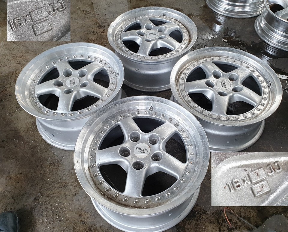 JDM Dunlop Rays Super Xiphos 5 Spoke 16" Rims Wheels for 300zx Z31 ...