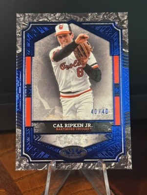2025 Topps Tier One CAL RIPKEN Jr # 7 BLUE FOIL Insert SSP / 40 Orioles ...