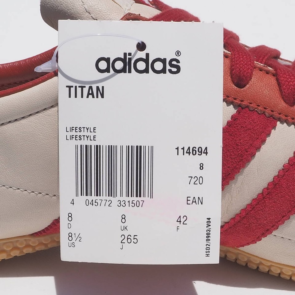 Adidas Titan Beige Red Sneaker Men US 8 | eBay UK