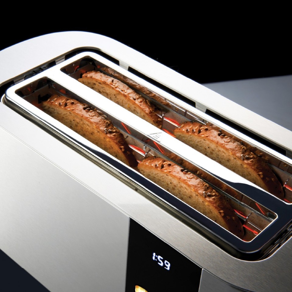 Quest Digital 4 Slice Toaster / Long Slots, 6 Browning Levels / 1500W ...