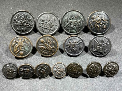 LOT x15 1910 WW1 WWI US Army Military Uniform Buttons Various Makers 28 ...