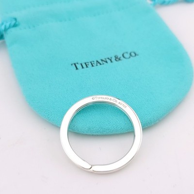 Tiffany & Co. Sterling Silver Round Flat Medium Split Ring Key Chain ...
