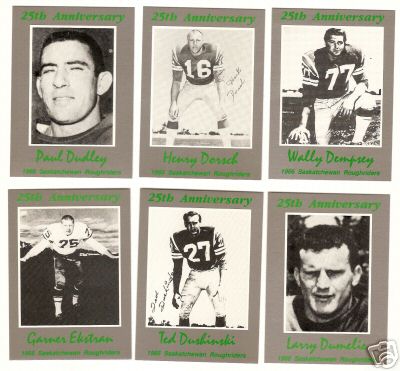 RARE 1966-1991 Sask Riders Ted Dushinski Grey Cup | eBay