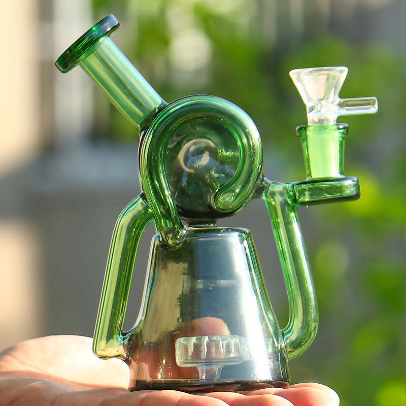 7'' Vortex Recycler Glass Bong Filter Water Pipe Percolate Hookah ...