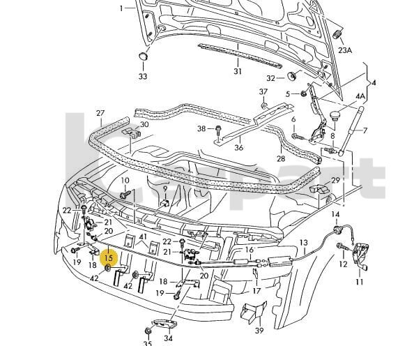 2005 Audi A8 L 4.2l Hood Release Cable 4E0823530A for sale online | eBay