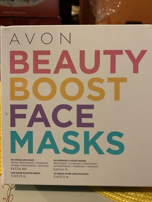 Avon Beauty Boost Face Masks, 7 Piece Box Set, Sealed ***NEW IN BOX ...