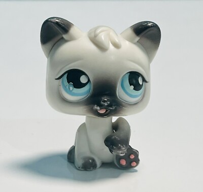 LPS First Generation Cat Rare Authentic 2005 Black and White Blue Eyes ...