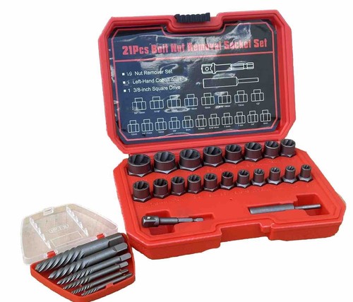 27pc 3/8” Dr. Impact Bolt Nut Extractor Twist Socket & Screw Removal ...