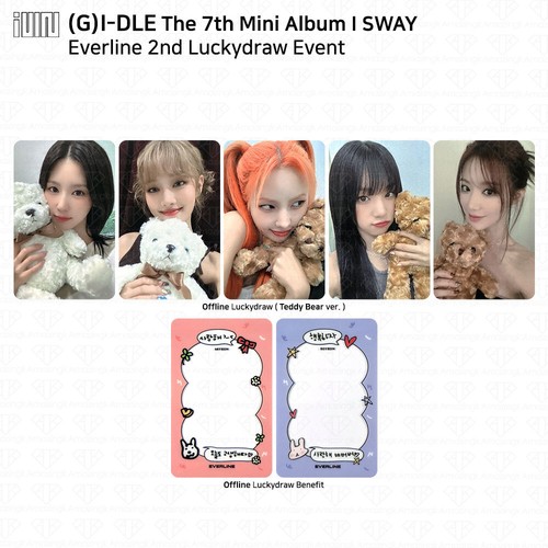 (G)I-DLE G-IDLE 7th Mini Album I SWAY Everline 2nd Lucky Draw Photocard ...