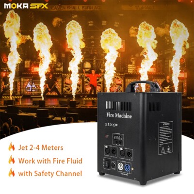 MOKA DMX Flame Machine Jet 2-4M Dual Head Fire Machine Flame Thrower ...