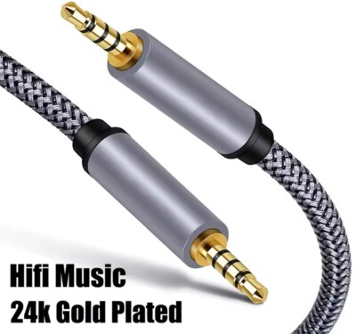 Premium 3.5mm HD HIFI 1.5m Car Stereo PC Aux Cable Audio Lead Jack to ...