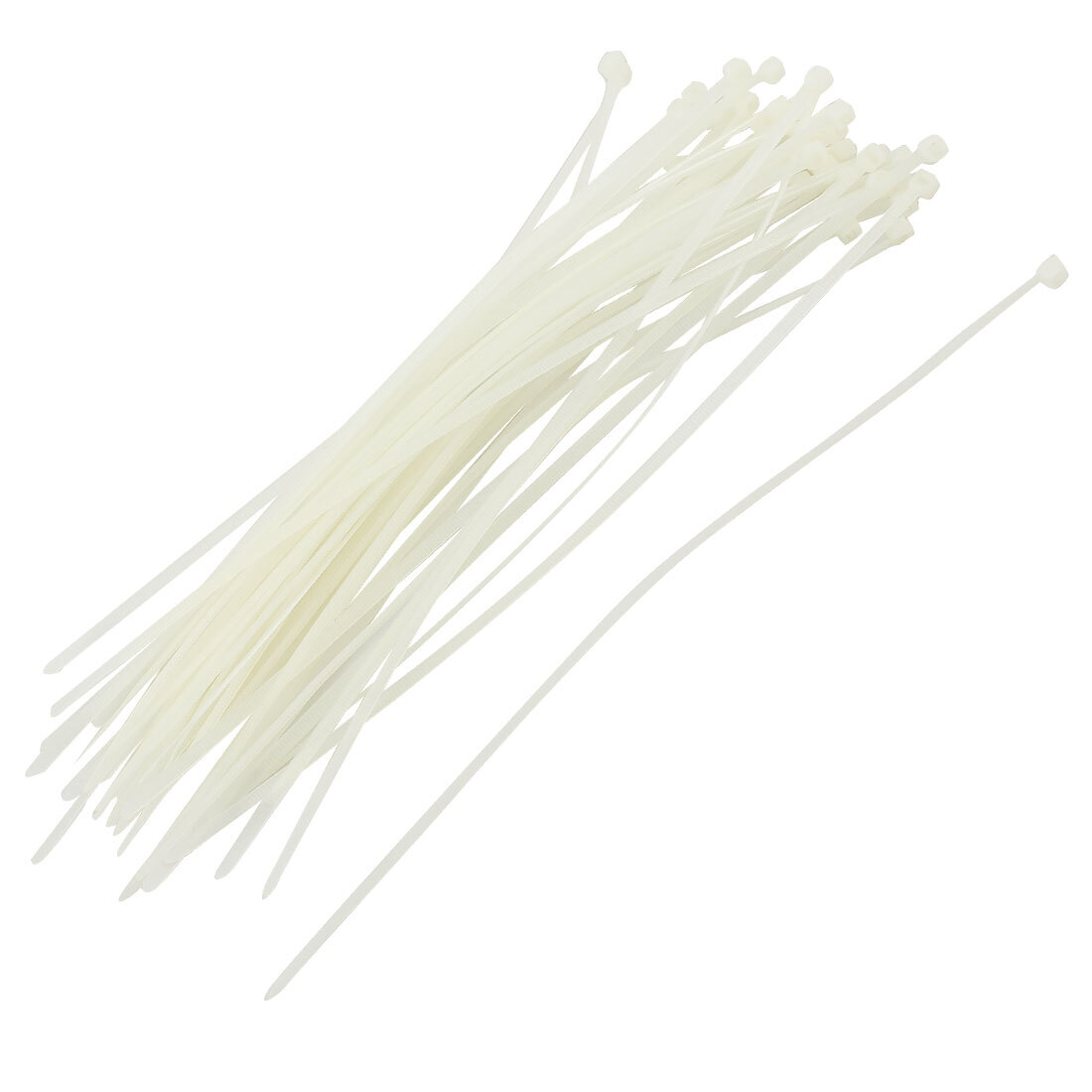 Plastique blanc 250mm large 5mm Longue câble Fil liens Zip 50pc | eBay