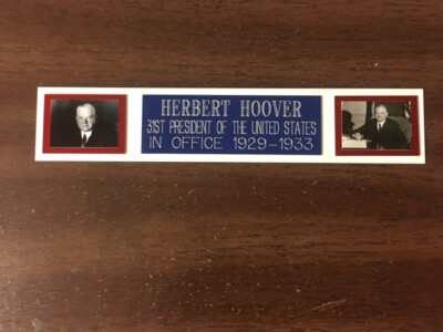 HERBERT HOOVER (PRESIDENT) NAMEPLATE FOR PHOTO/MEMORABILIA DISPLAY | eBay