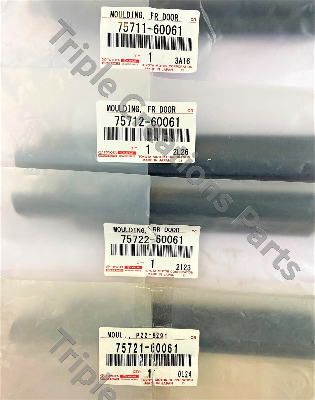 Toyota Land Cruiser Prado Black Color Front And Rear Doors Belt ...