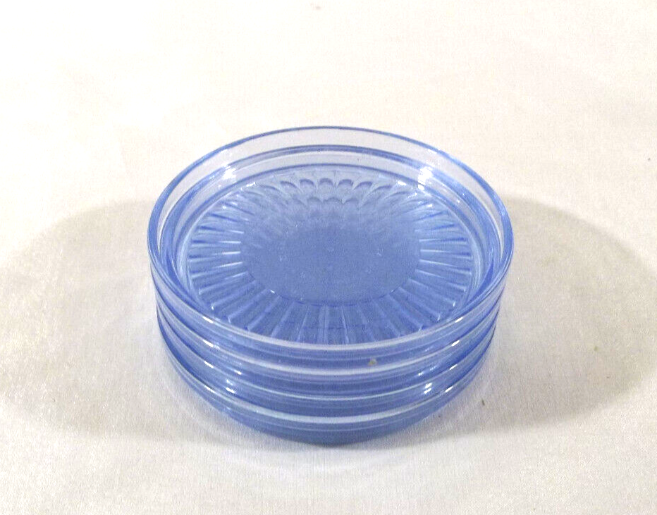 Tupperware Set of 4 Watercolor Blue Acrylic Deluxe Coasters/Covers ...