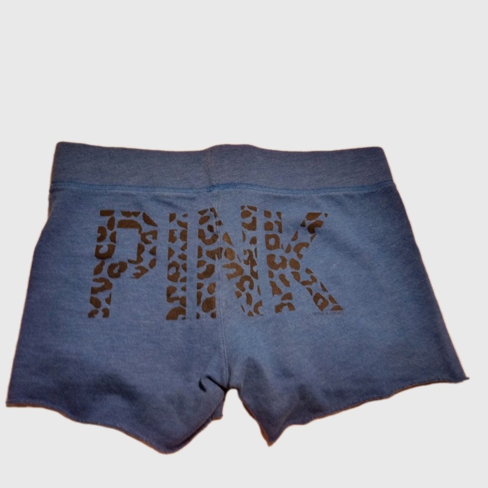 Pink Victoria's Secret Pink Sweat Shorts x-Small Blue Drawstring Logo ...
