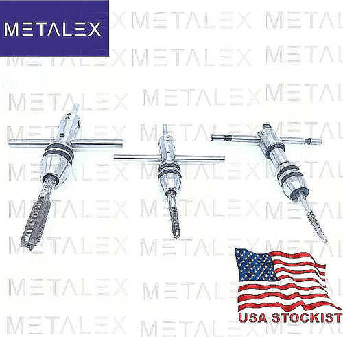 METALEX Tap Wrench Reversible T-Handle Set 3 Pcs M1–M12 for Tap & Die ...