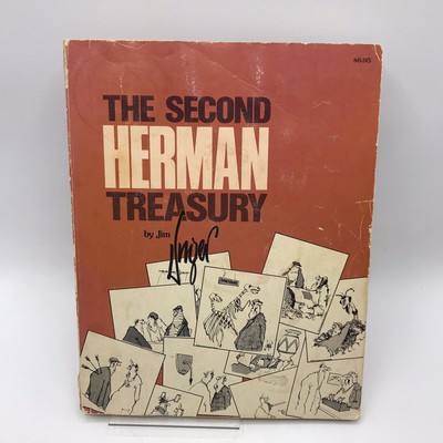 The Second Herman Treasury Jim Unger SIGNED Sunday Comics Humor Comedy ...