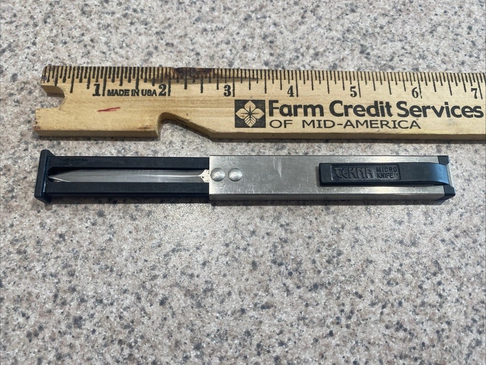 Tekna Micro-Knife T-6000S Retractable Sheath, VERY CLEAN, Vintage Rare ...
